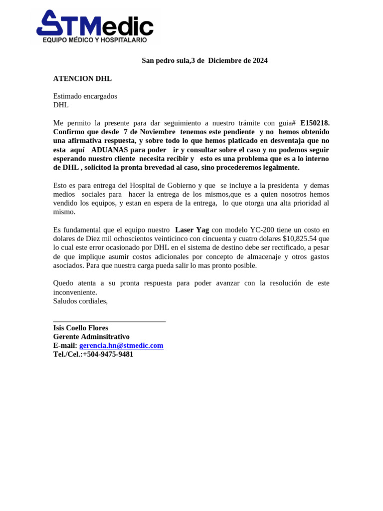 Nota DHL 07112024 | PDF