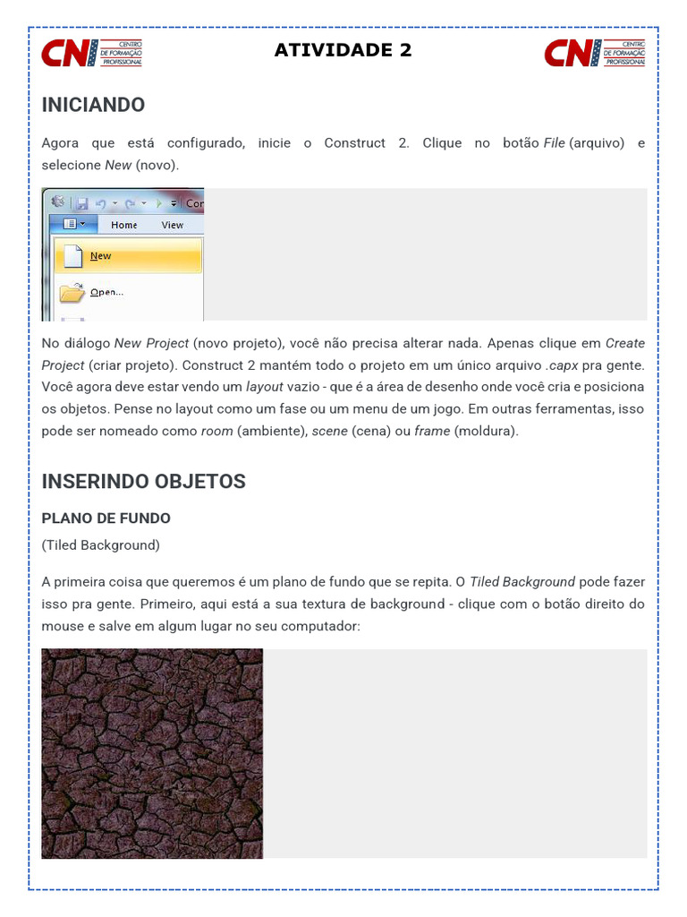 Guia de Início Rápido no Construct 2 | PDF | Tempo