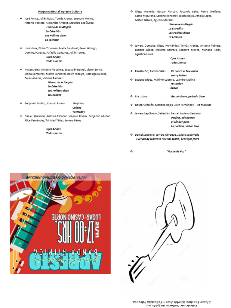 Programa Recital Apresto Guitarra 2024 - 1 | PDF