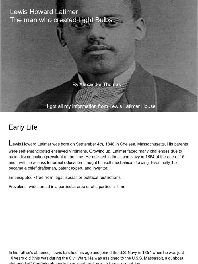 Lewis Howard Latimer | PDF