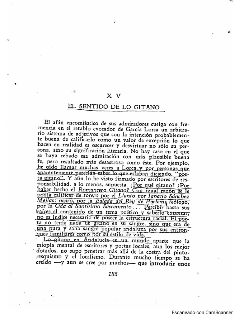 XV El sendito de lo gitano FGarciaLorca y su mundo | PDF