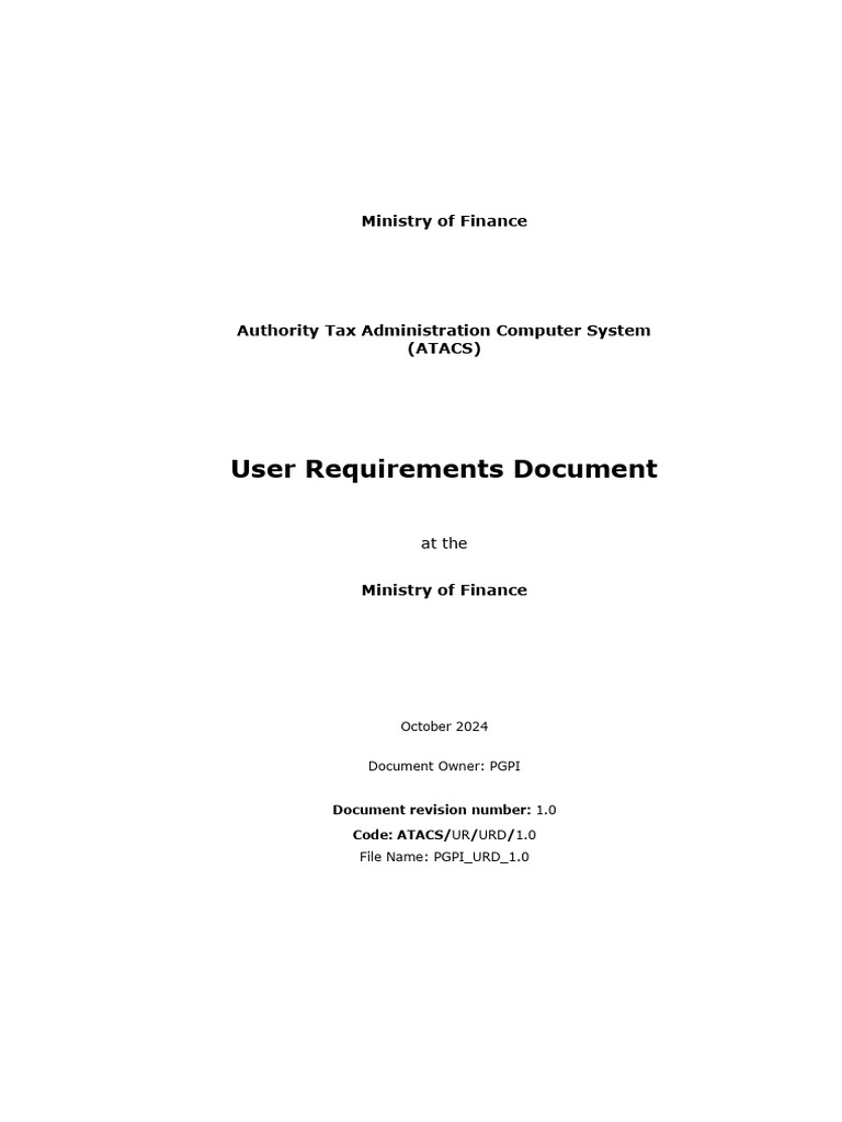 PGPI_URD_1.0 | PDF | Taxes | Taxpayer