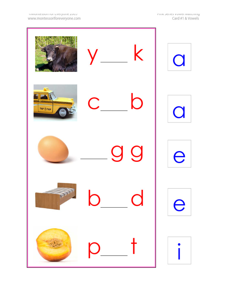 Pink Series Vowel Set1 | PDF