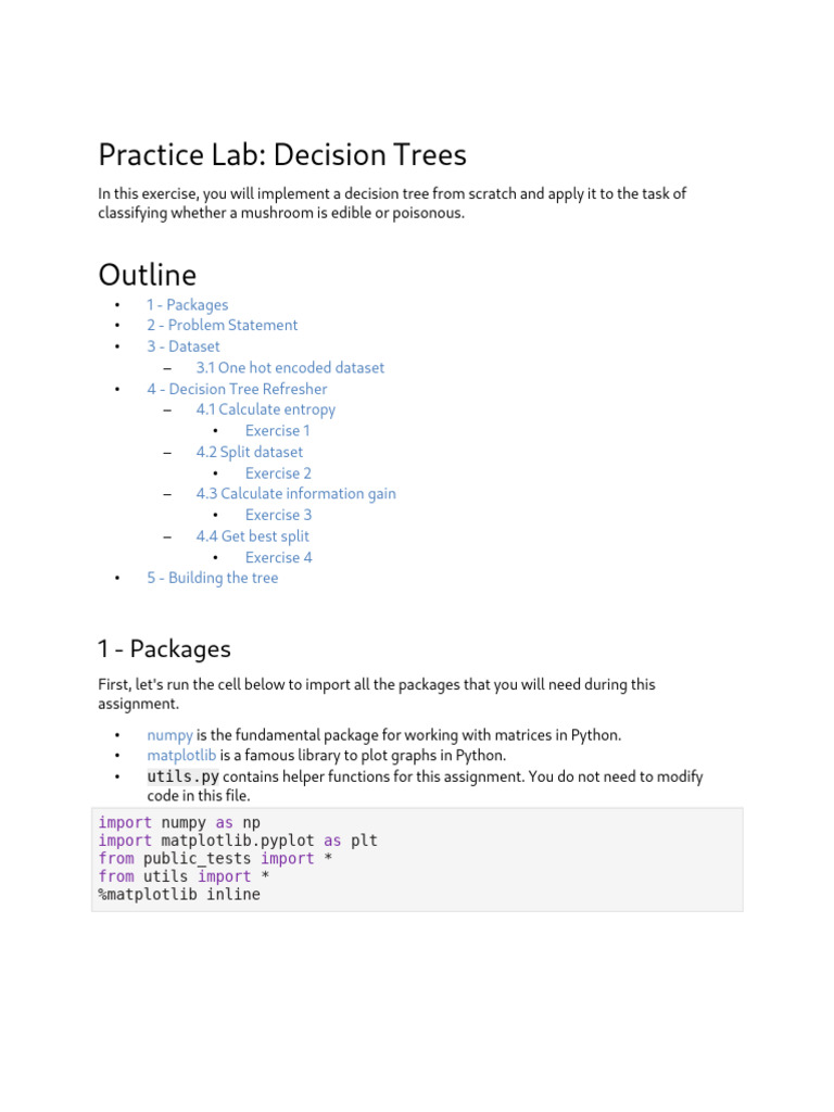 C2 W4 Decision Tree With Markdown Pdf Algorithms Algorithms And Data Structures
