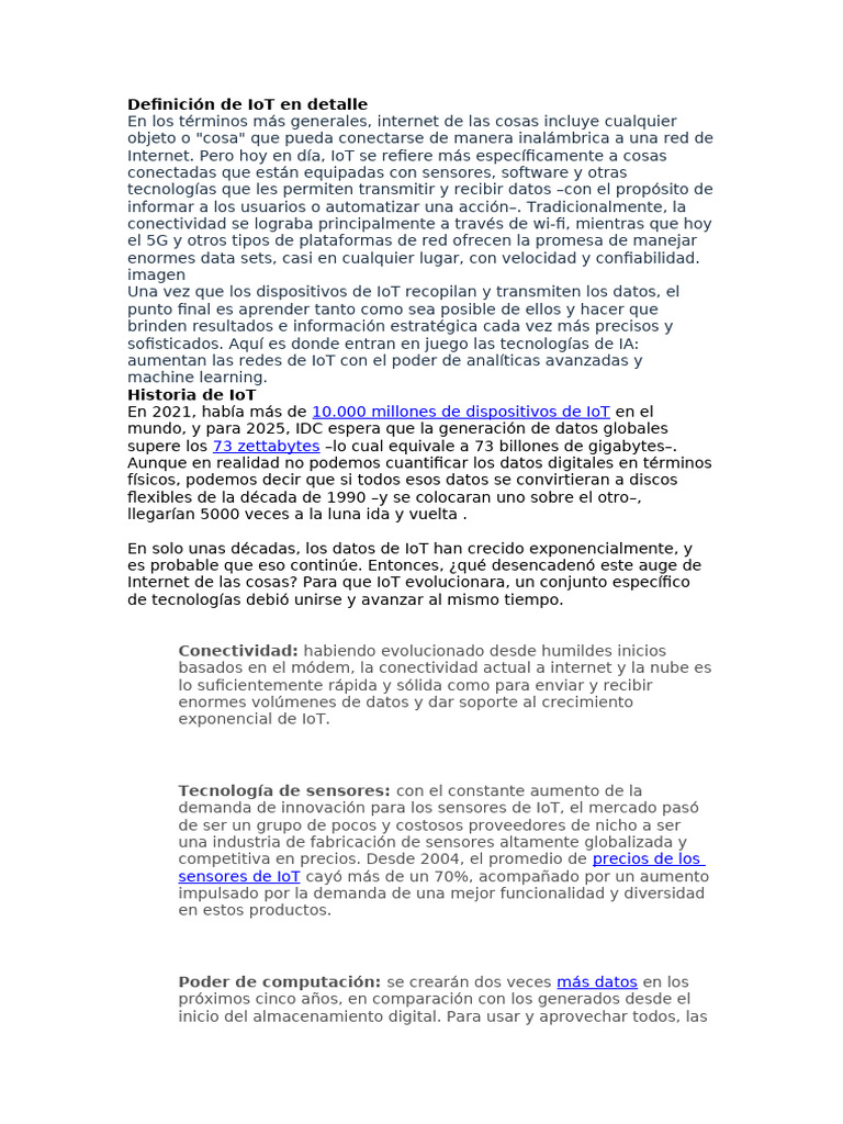 Definición de IoT en Detalle | PDF | Automatización del hogar ...