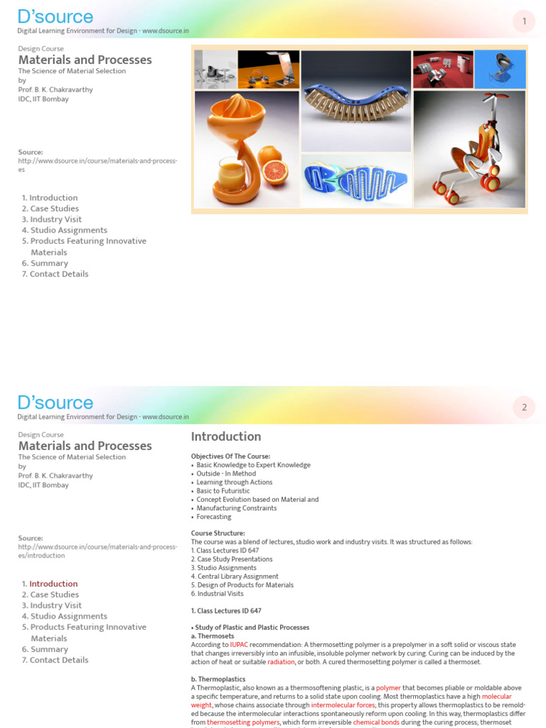 Materials and Processes | PDF | Secondary Sector Of The Economy | Building Materials