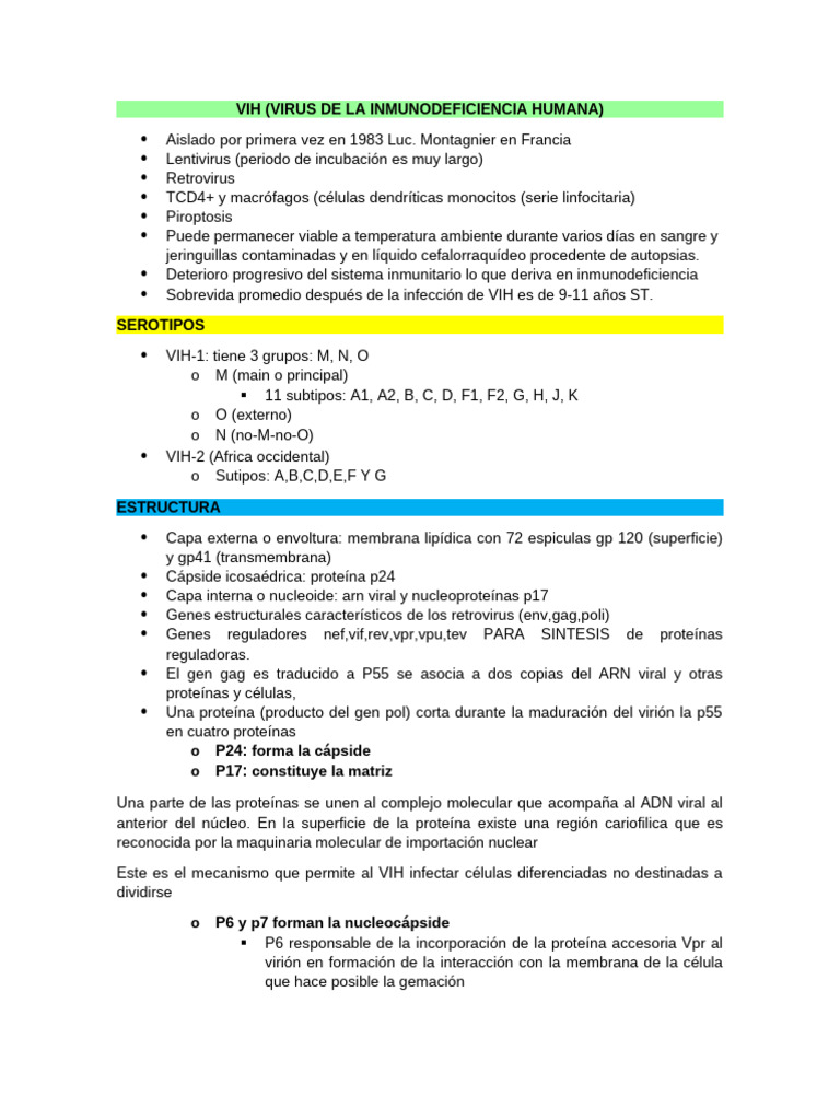 Guía Completa sobre el VIH | PDF | VIH | Virus