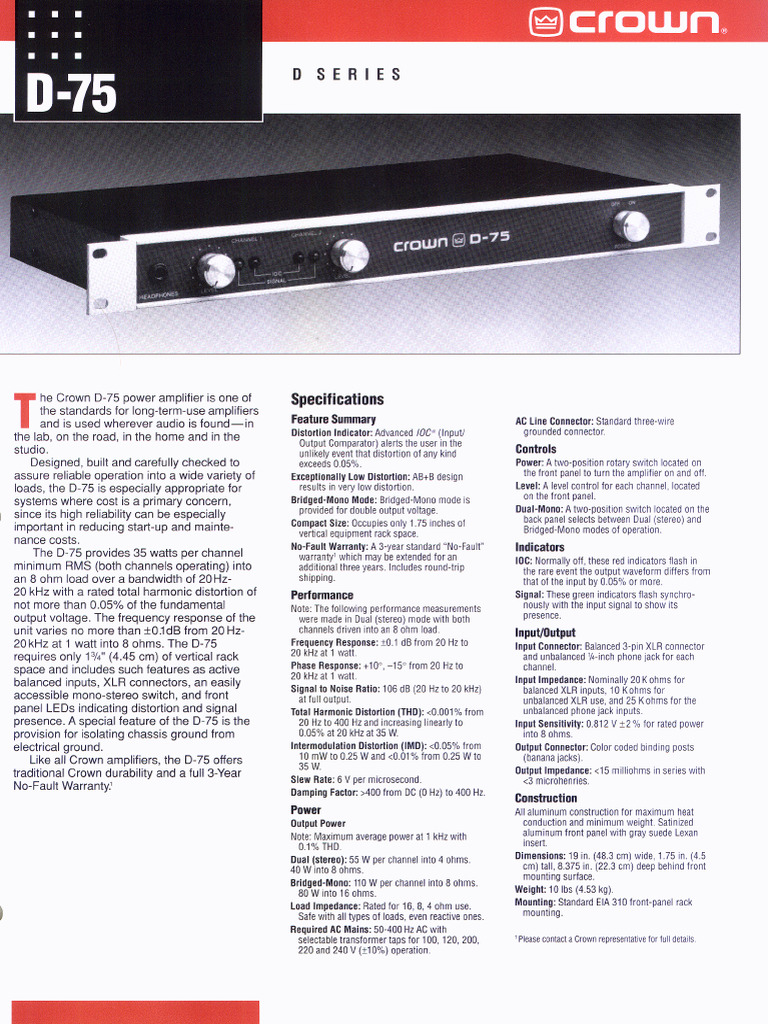 D-75-Data-Sheet-k1076-7 (1) | PDF