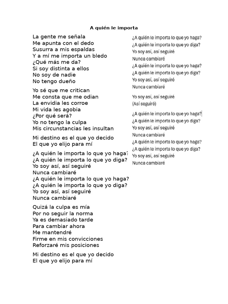 A quién le importa | PDF
