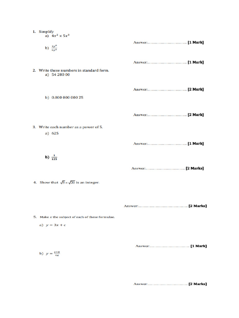 Reinforcement Worksheet For Grade 9 Noember 2024 | PDF