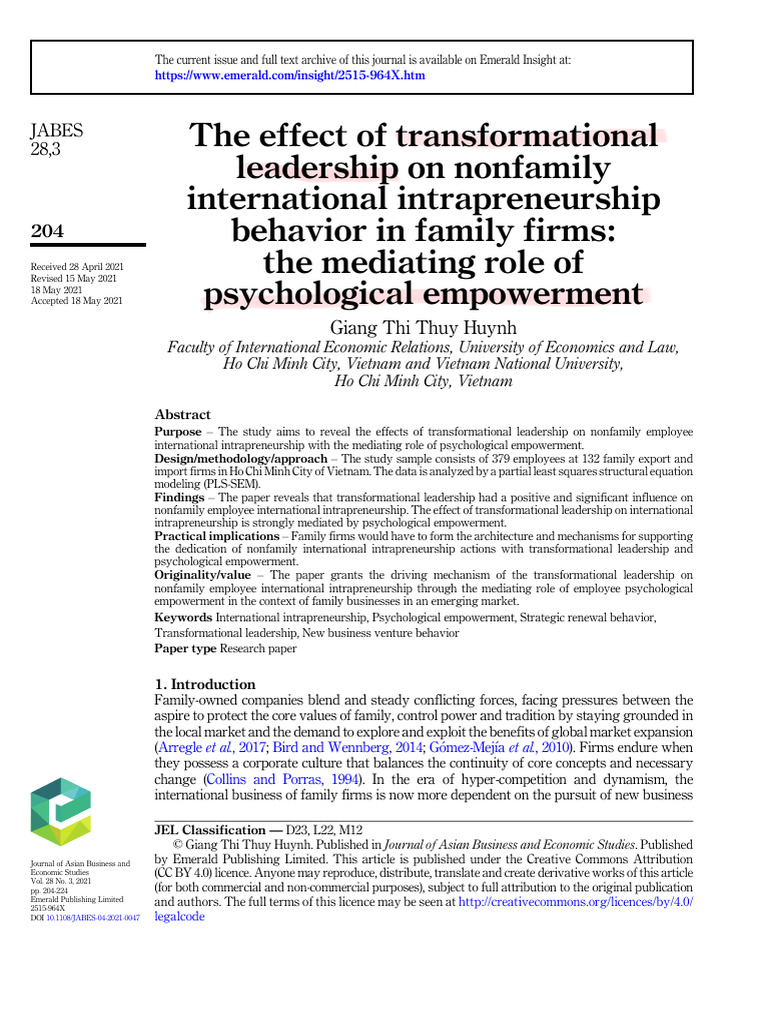 10 1108 - Jabes 04 2021 0047 | PDF | Leadership | Transformational Leadership