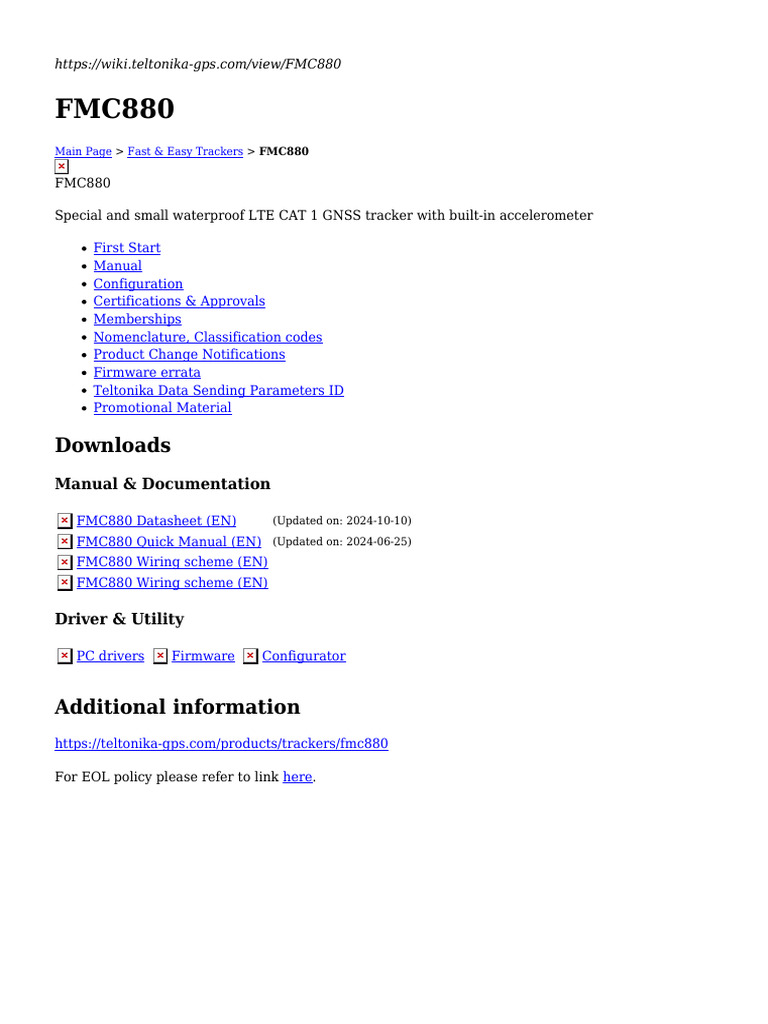 Teltonika - GPS FMC880 Type Manual | PDF