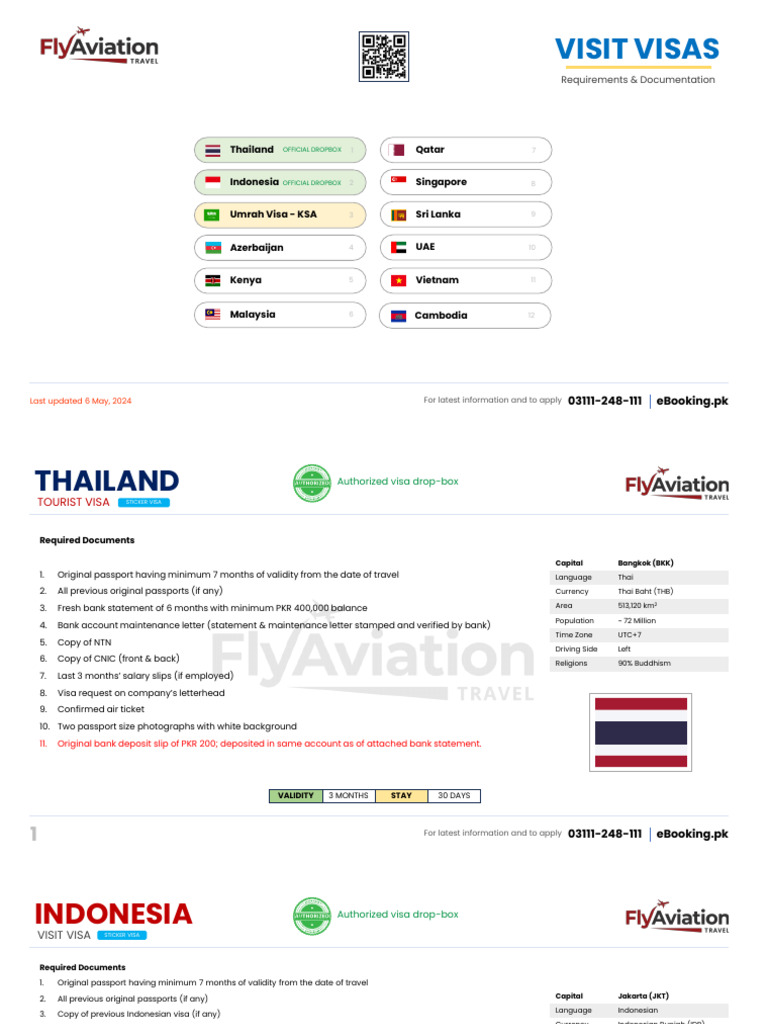 Visa Requirements (Update 6 May, 2024) | PDF | Travel Visa | Currency