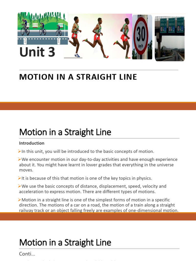 G9th.unit 3.Motion in SL.lessON (1) | PDF | Speed | Velocity