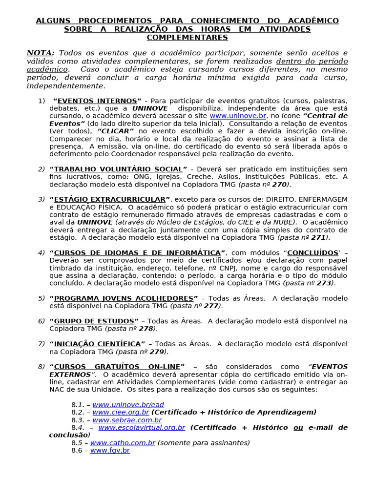 Atividades Complementares | PDF | Farmácia