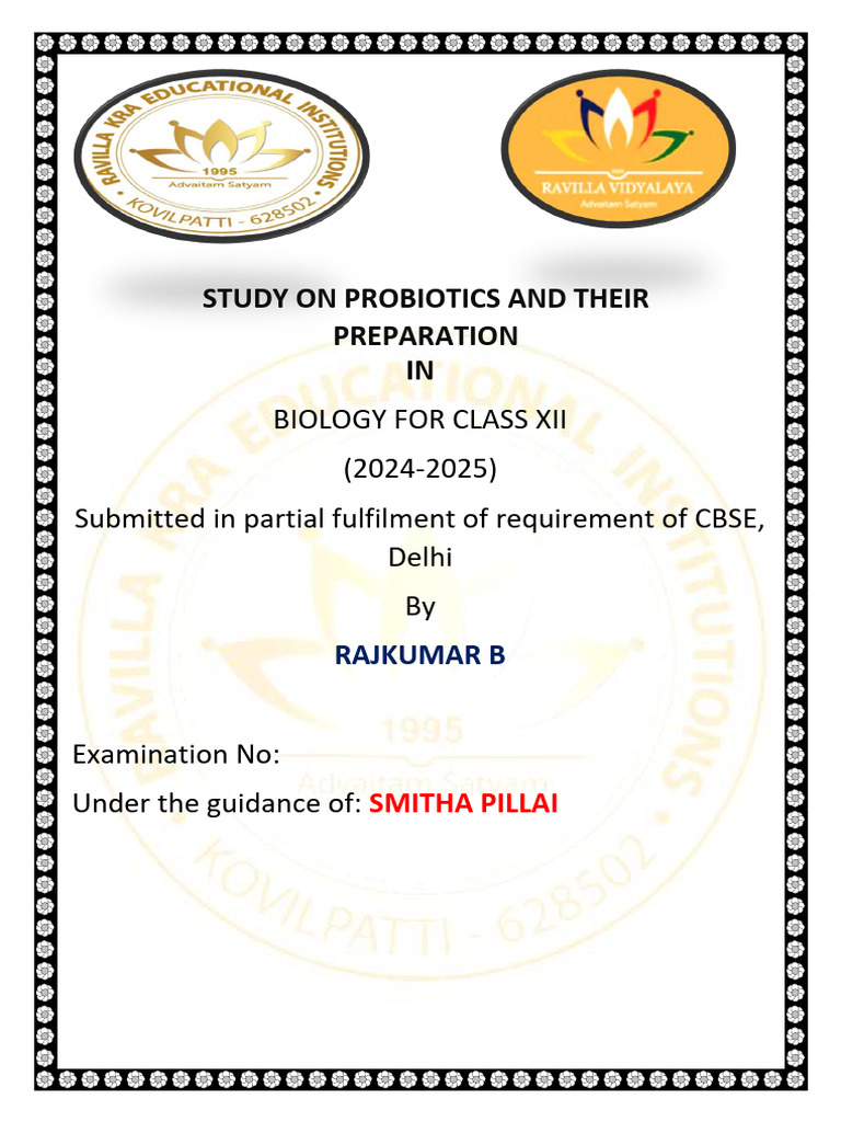 Probiotics: Preparation and Benefits Study | PDF | Probiotic | Medical ...