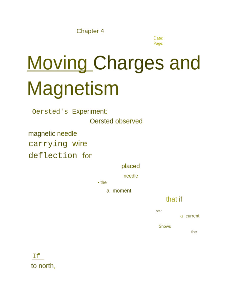 Moving Charges and Magnetic Fields | PDF | Magnetic Field | Applied And ...