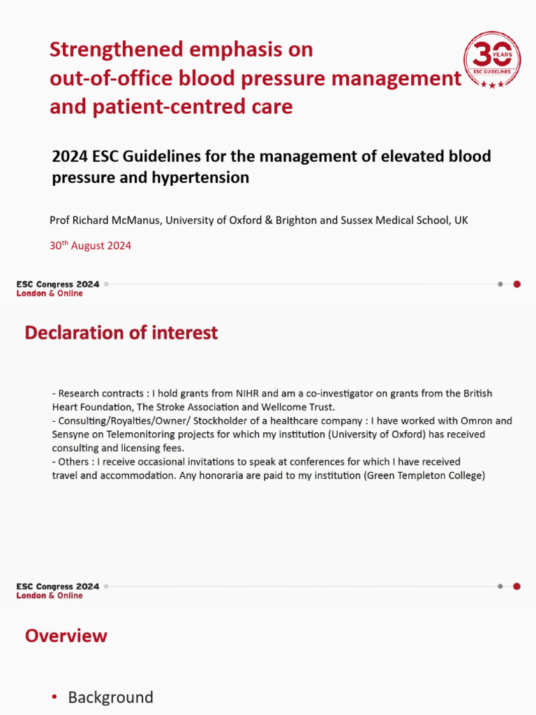 Out-Of-Office Blood Pressure Management | PDF | Hypertension | Blood ...