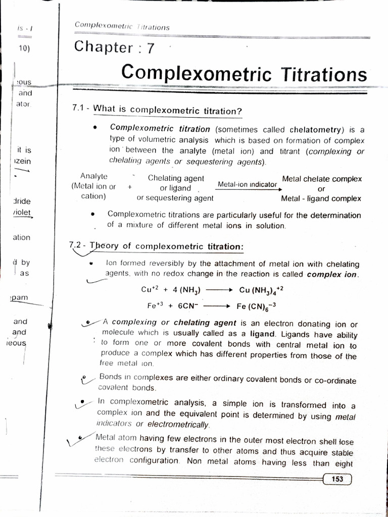 Complexometric Titration | PDF