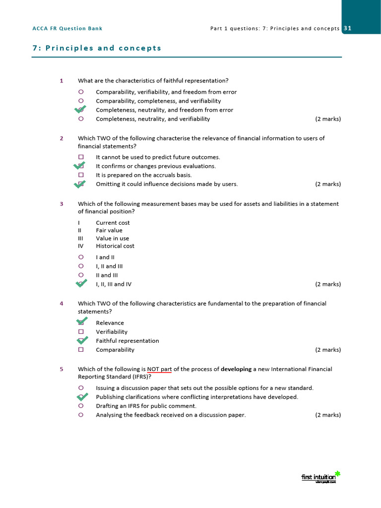 Class 1 QB | PDF | Depreciation | Historical Cost