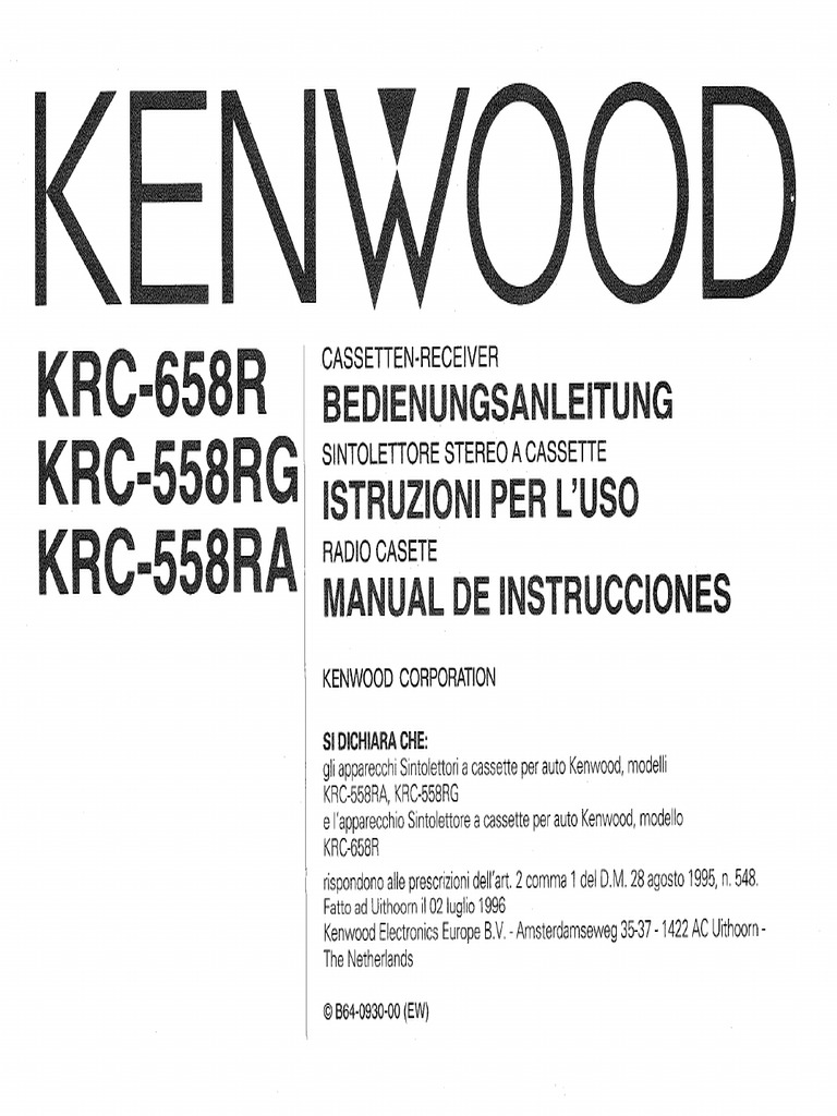 KRC 658R | PDF