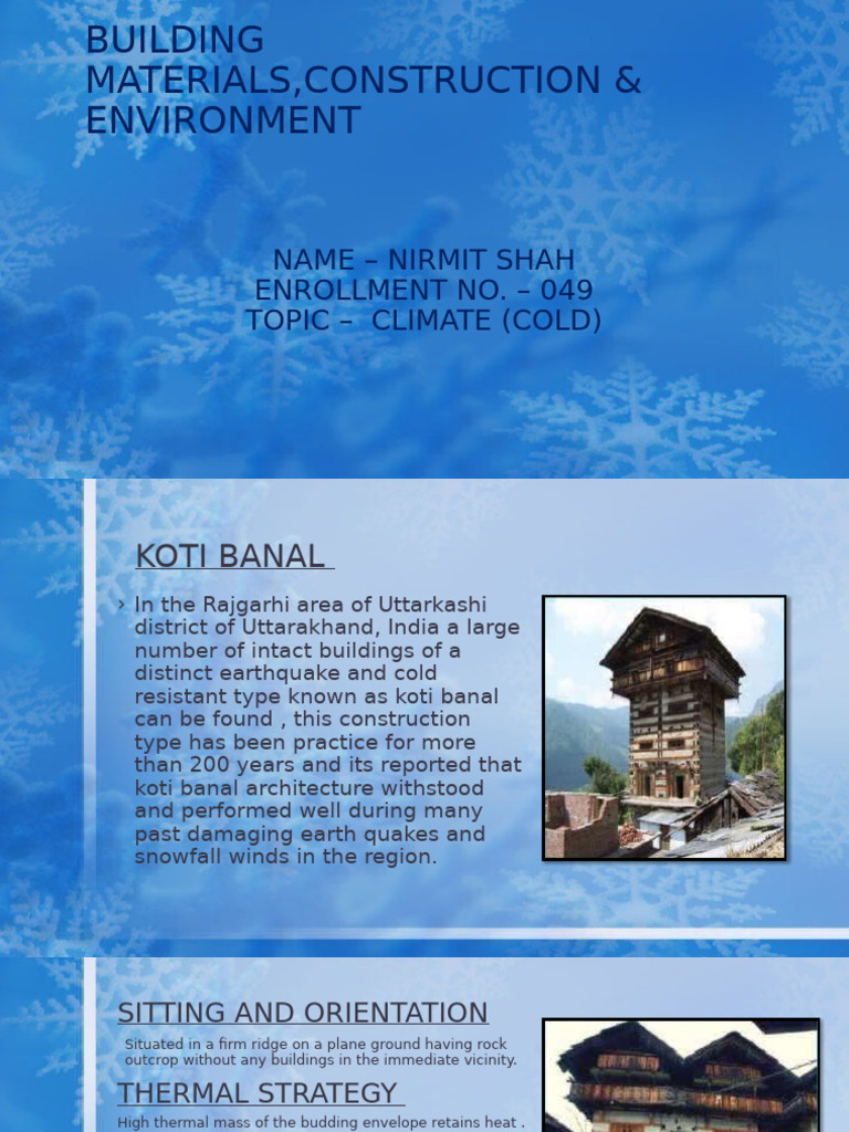 Koti Banal: Cold-Resistant Architecture | PDF | Framing (Construction ...