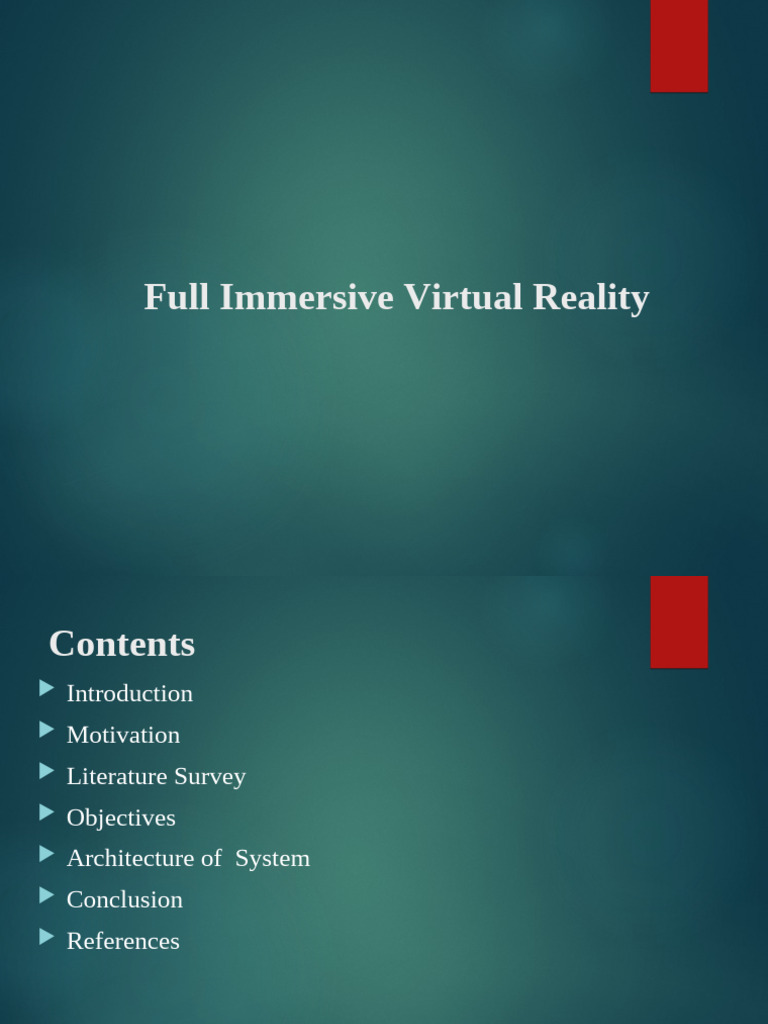 Full Immersive Multi-User Virtual Reality | PDF | Virtual Reality | Information Science