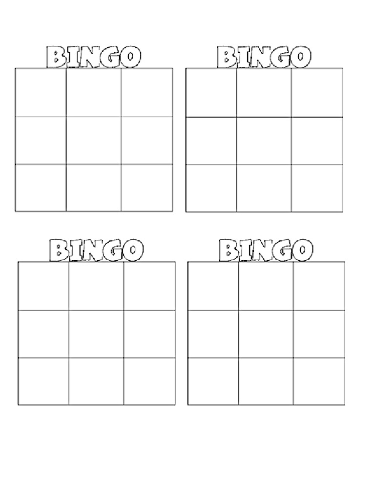 Bingo Empty Cards | PDF