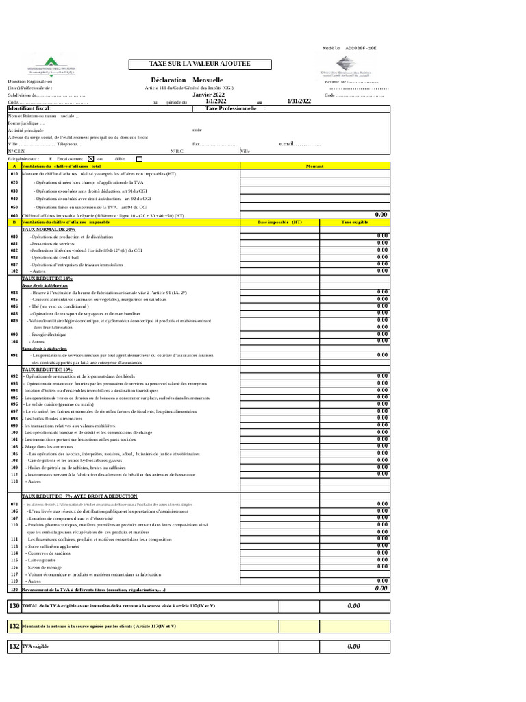 Imprimé TVA | PDF | Taxe sur la valeur ajoutée