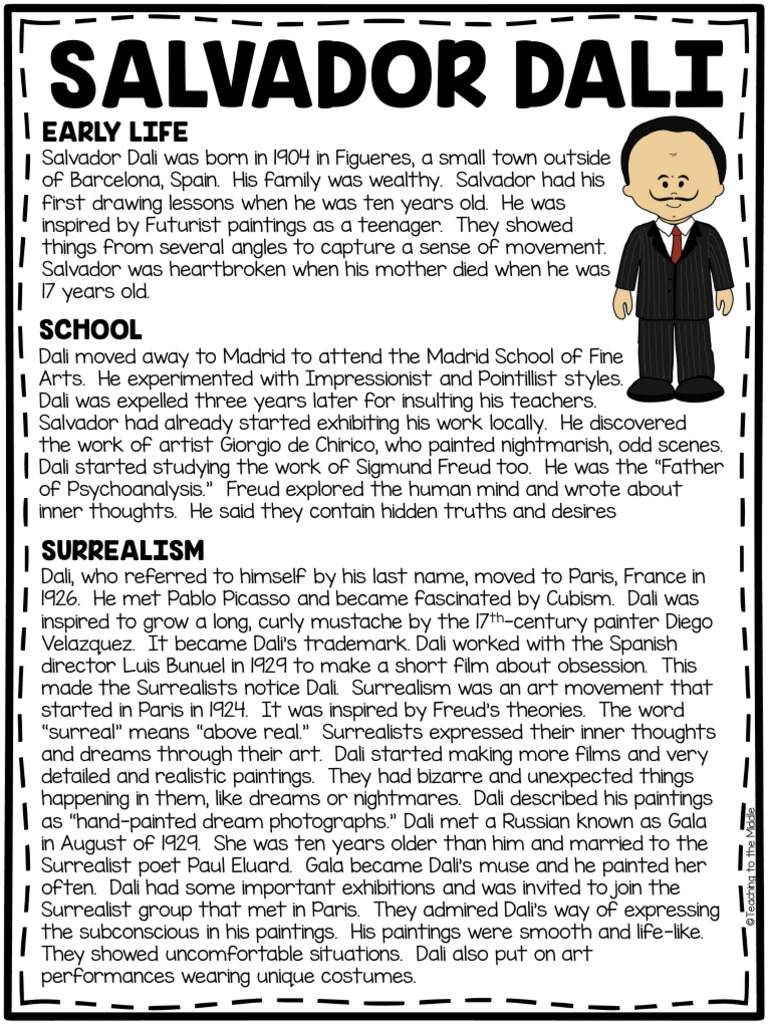 MARIVALDO DA SILVA JUNIOR - 18 - Artist Salvador Dali Reading ...