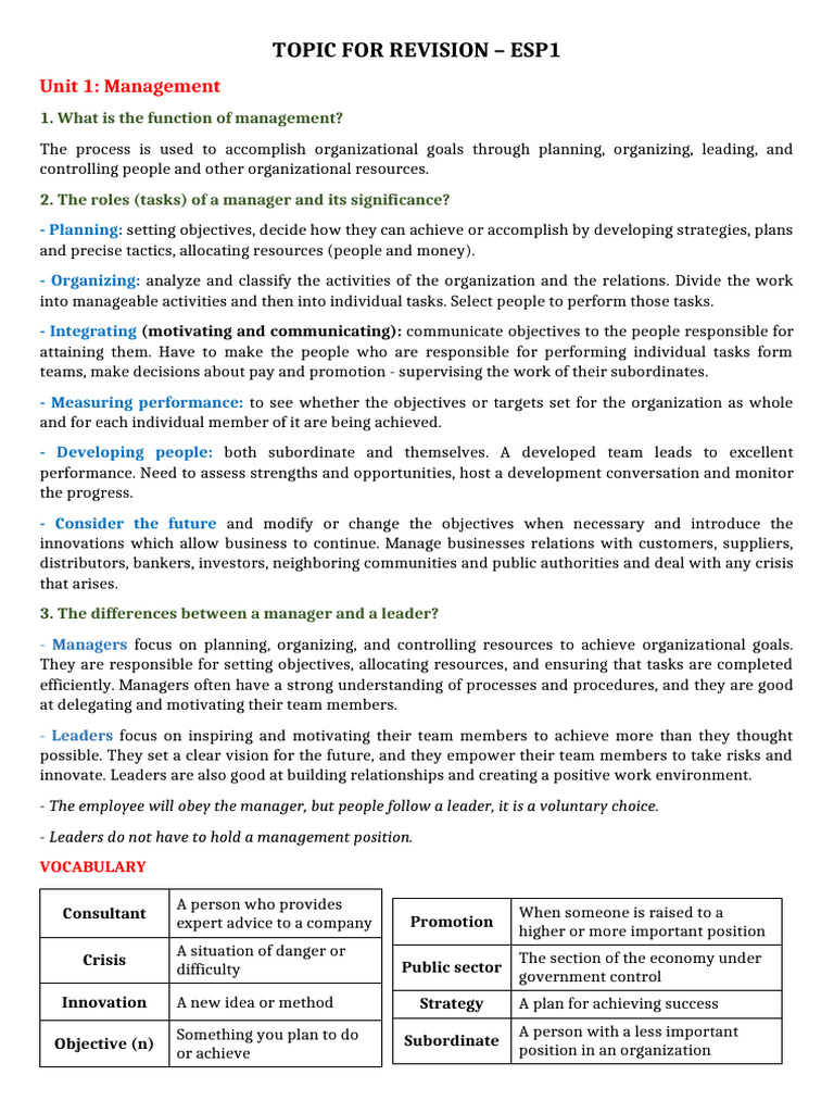 TOPIC FOR REVISION | PDF | Corporate Social Responsibility | Business Cycle