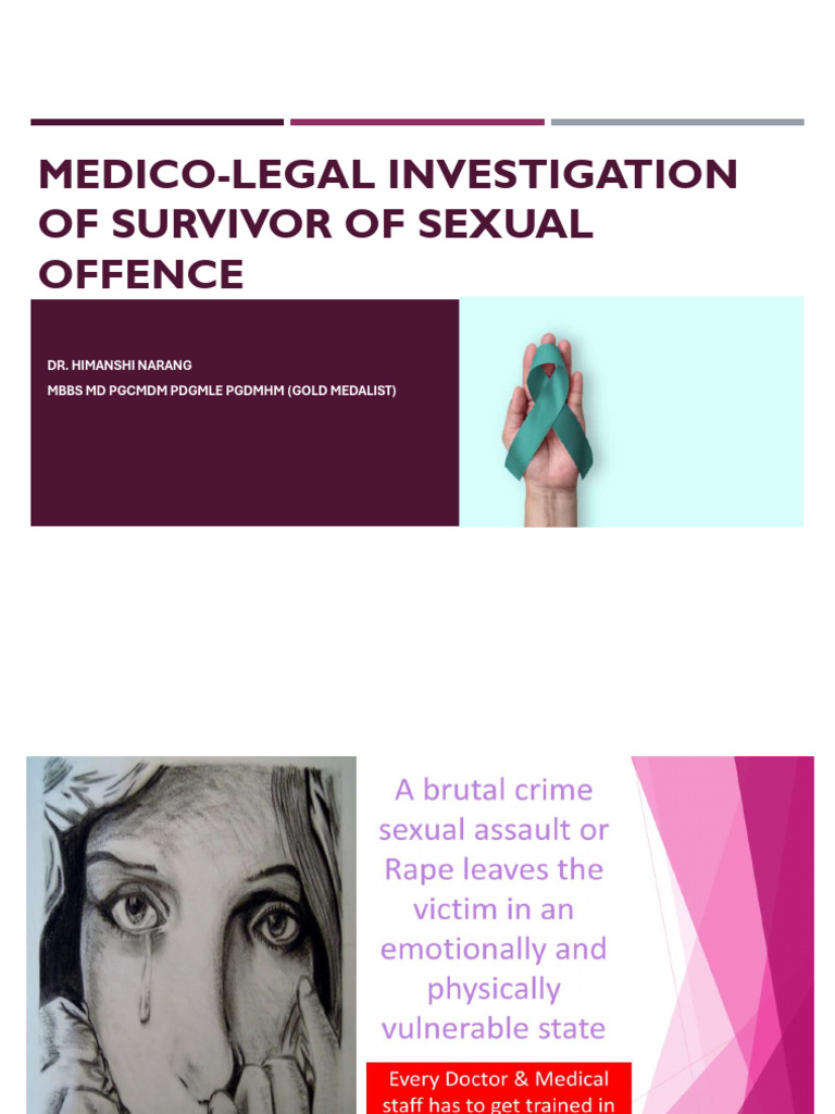 ML Investigation of Sexual Assault Survivor | PDF | Rape | Sexual ...