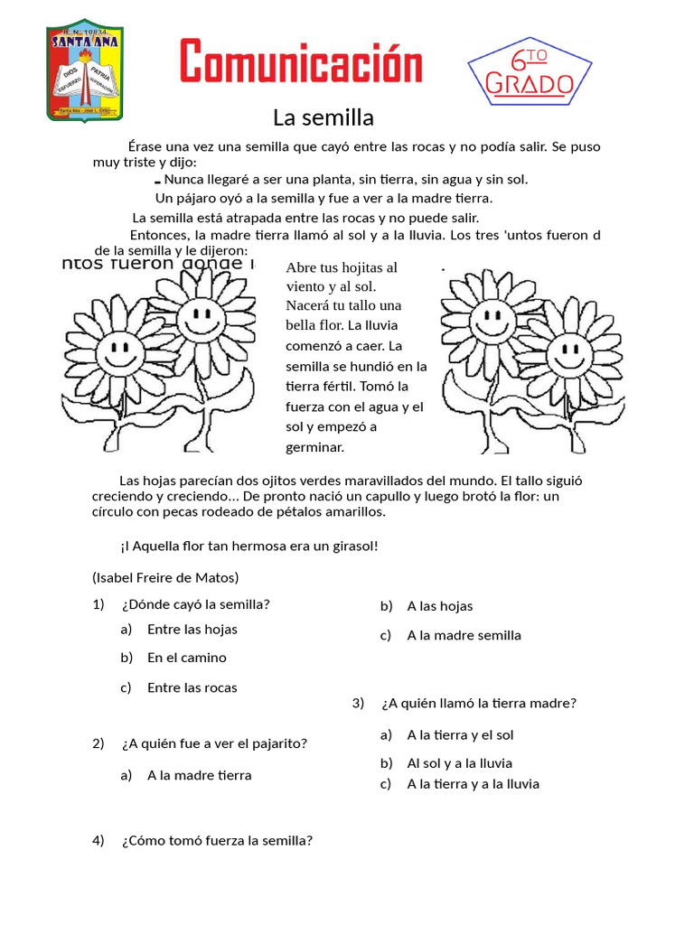 Cuentos infantiles y comprensión lectora | PDF | Temporada de primavera)