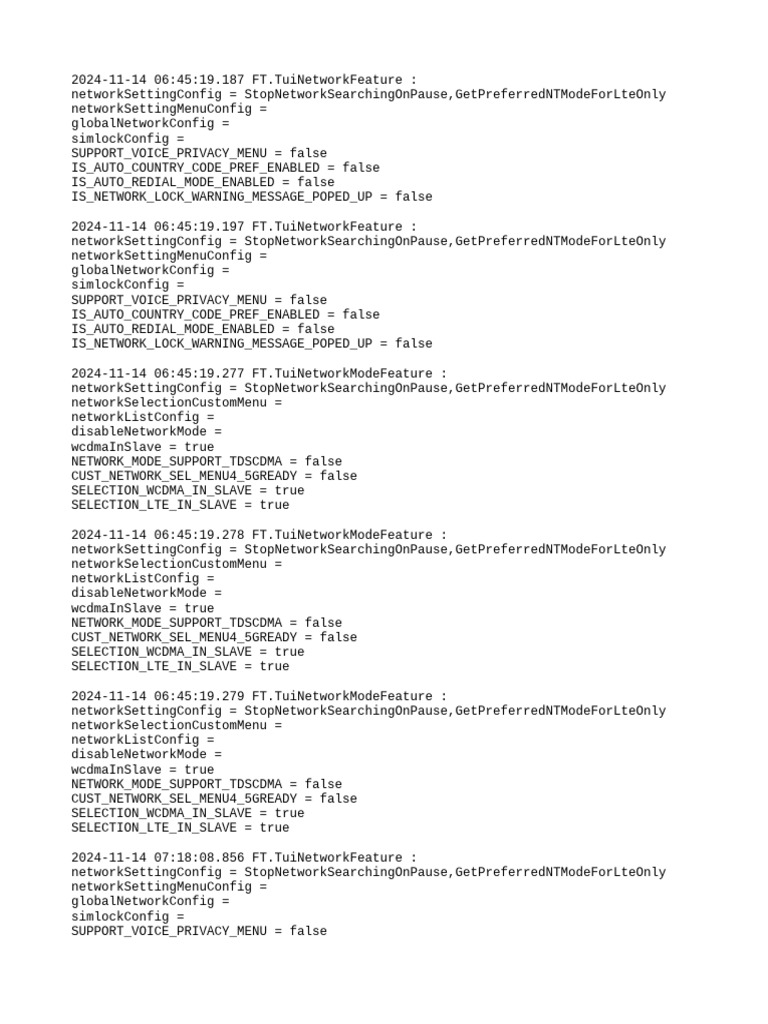 Network Configuration Logs | PDF