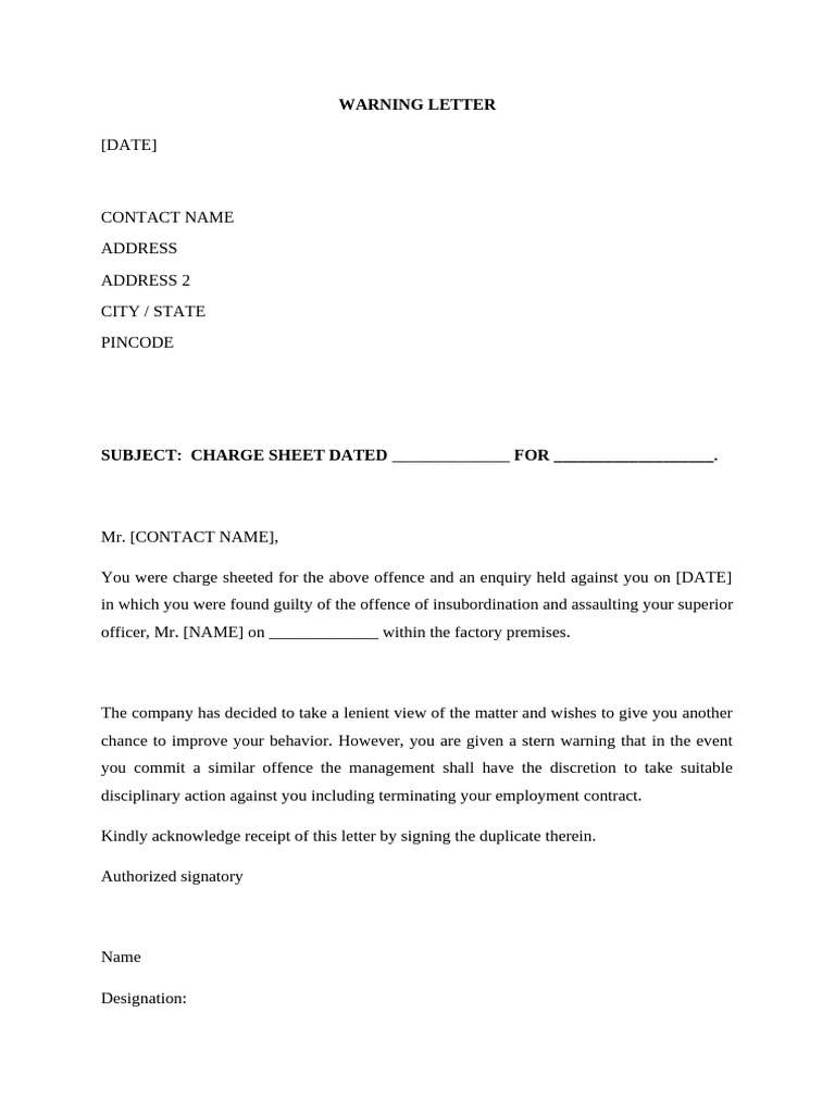 Warning Letter | PDF