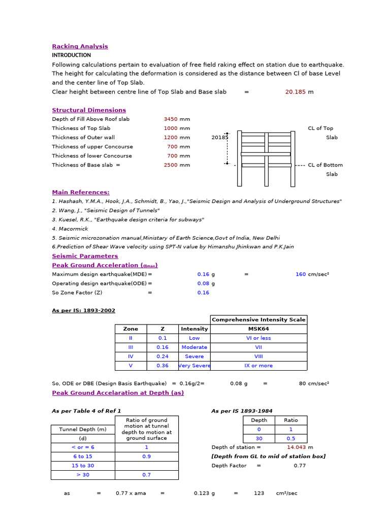 Racking - 1.2 1 | PDF | Earthquakes | Seismology