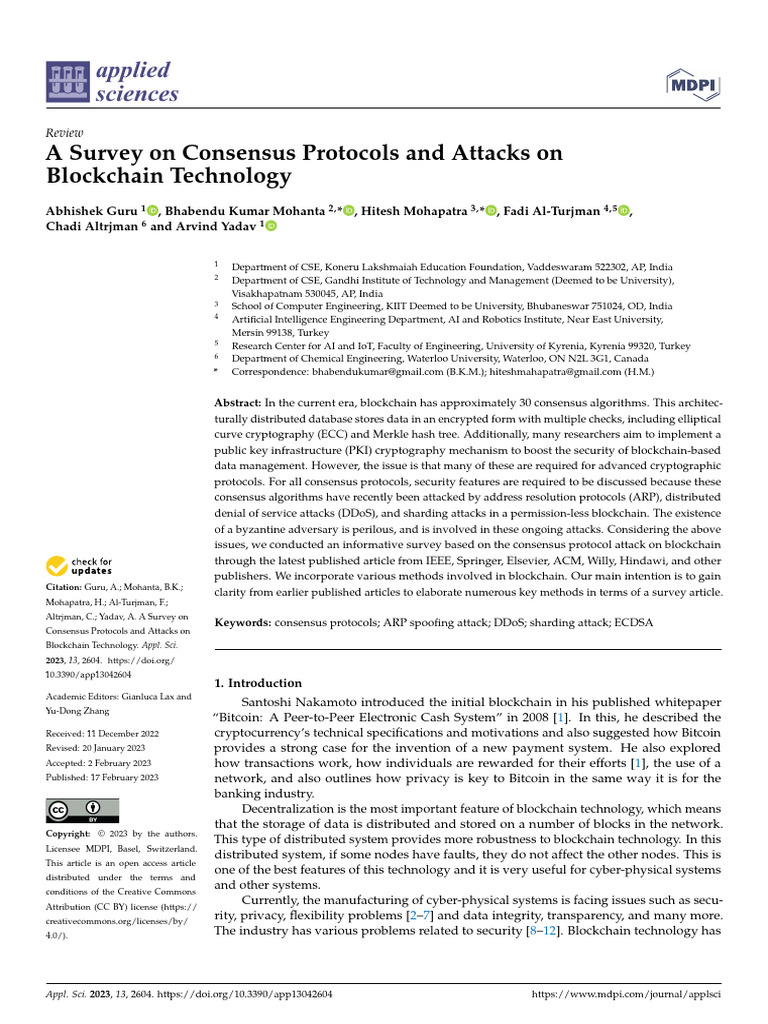 A Survey On Consensus Protocols and Attacks On Blockchain Technology ...
