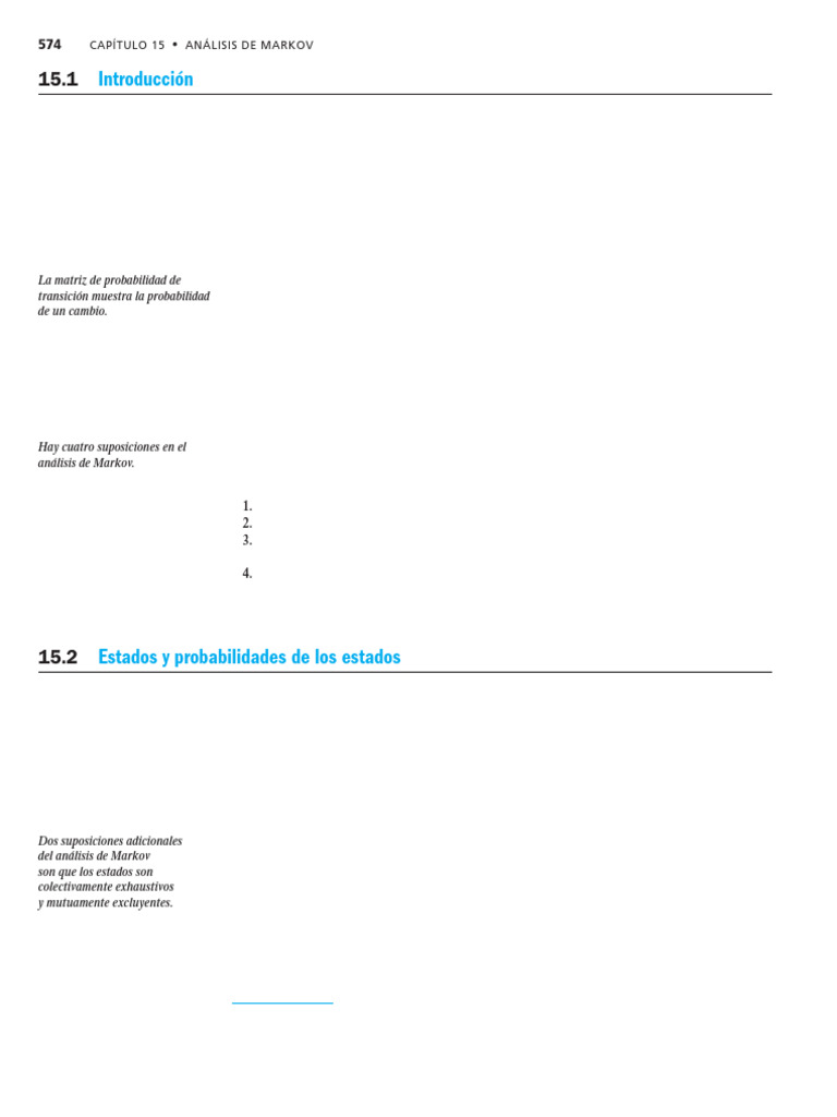 Análisis de Markov y Matrices de Transición | PDF | Ecuaciones | Cadena ...