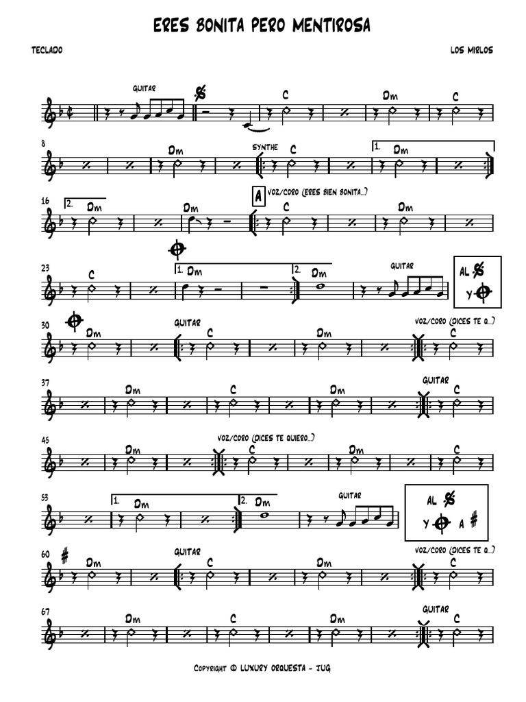 Eres Bonita Pero Mentirosa | PDF