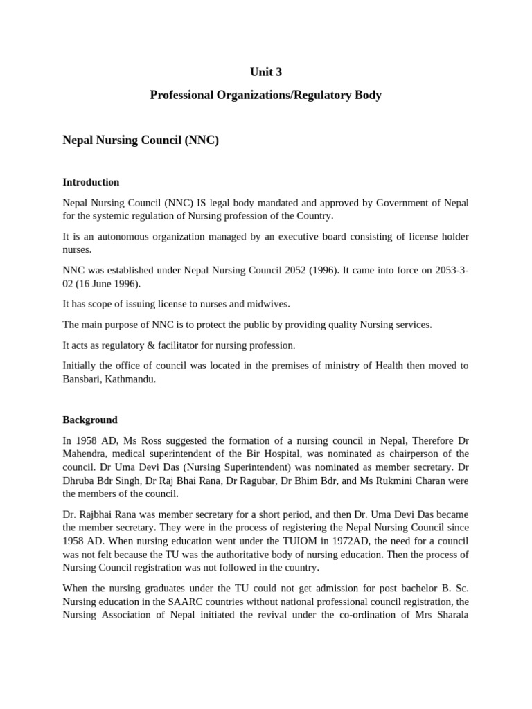 1. Nepal Nursing Council (NNC) | PDF | Nursing | Multiple Choice
