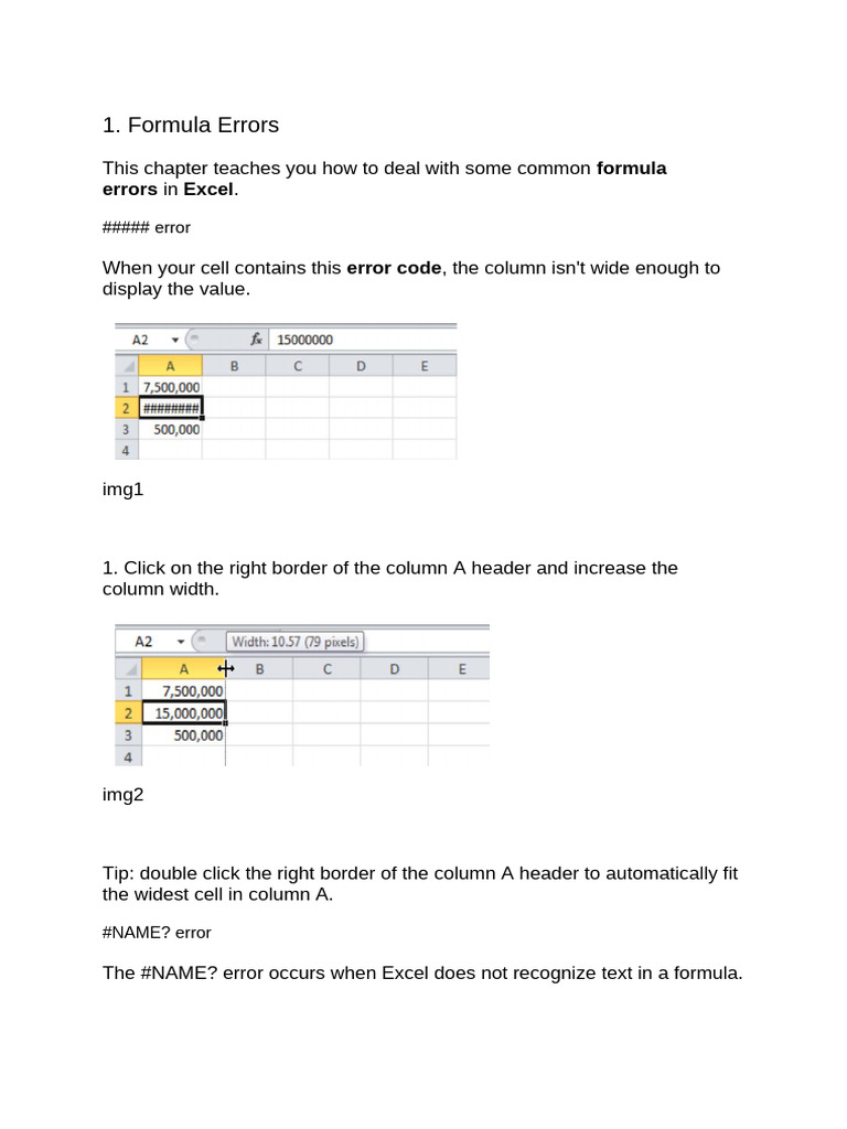 Formula Errors | PDF | Microsoft Excel | Computing Formula Errors | PDF | Microsoft Excel | Computing