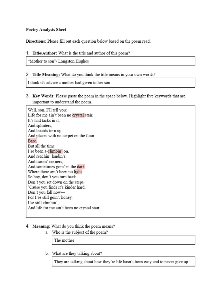 Poetry Analysis for Students | PDF | Poetry