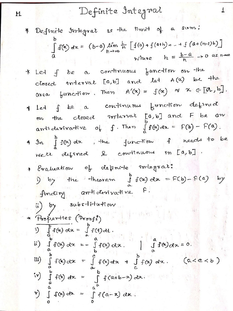 Definite Integration | PDF