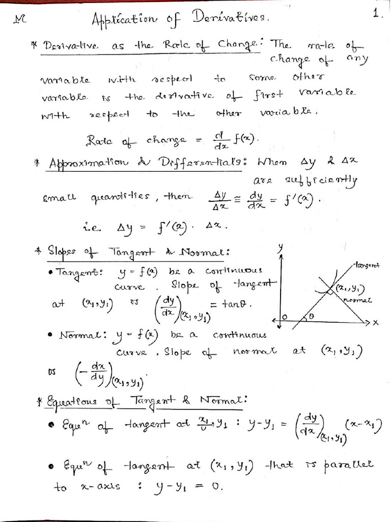 Application of Derivatives | PDF