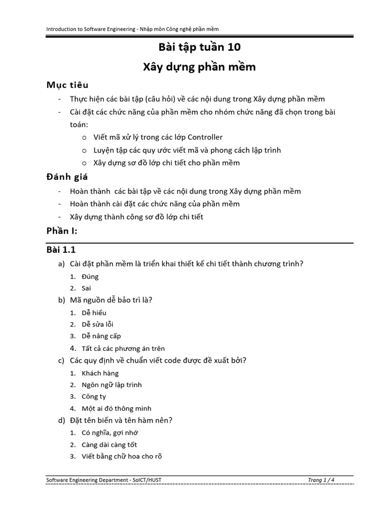 Bai Tap Tuan 10 | PDF