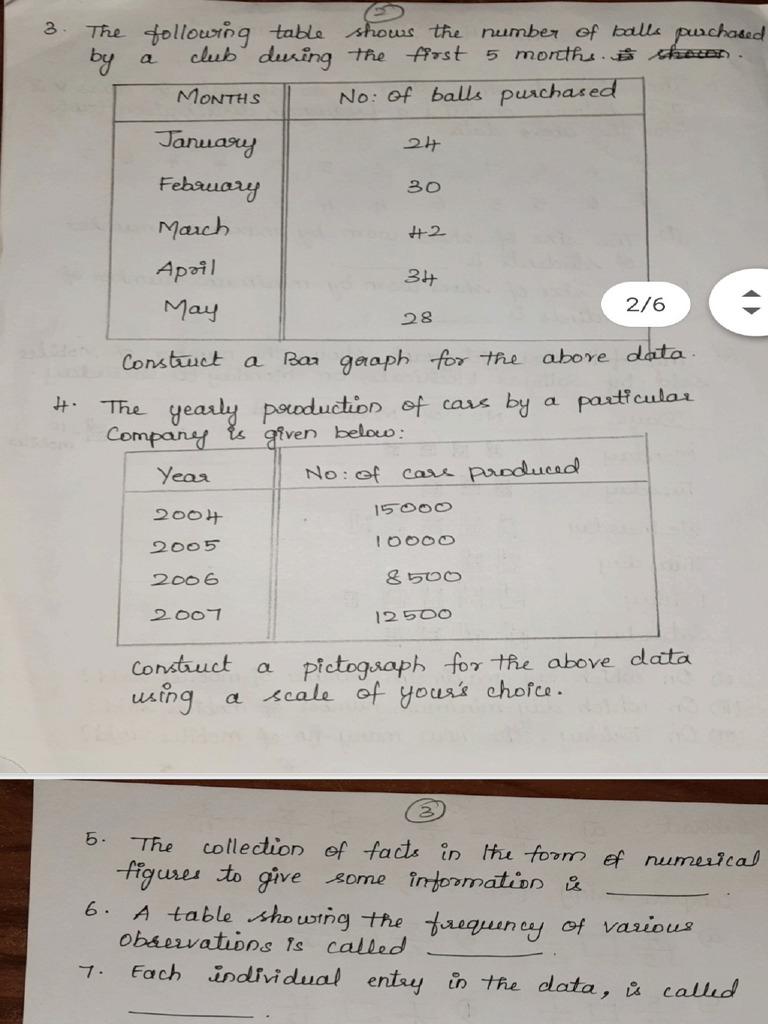 math rivision question 1 data handling = 2 | PDF