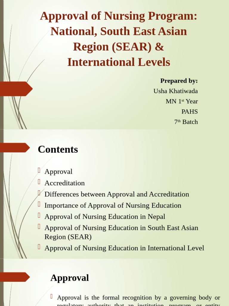 Nursing Program Approval Guide | PDF | Nursing | Health Care