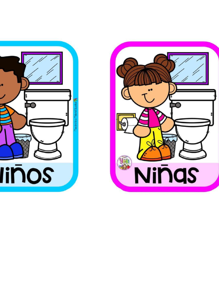 Gafetes de Salida al Baño Preescolar | PDF