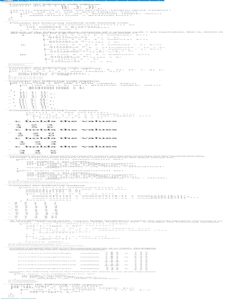 Quia - AP Csa 2d Arrays w12 4 | PDF | Matrix (Mathematics)