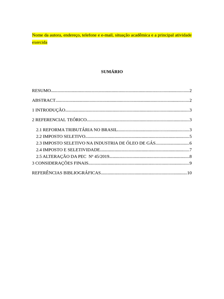 Imposto Seletivo e Reforma Tributária Brasil | PDF | Impostos | Economia